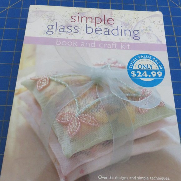 Office | Simple Glass Beading Book Craft Kit 35 Designs 180 Beads New ...
